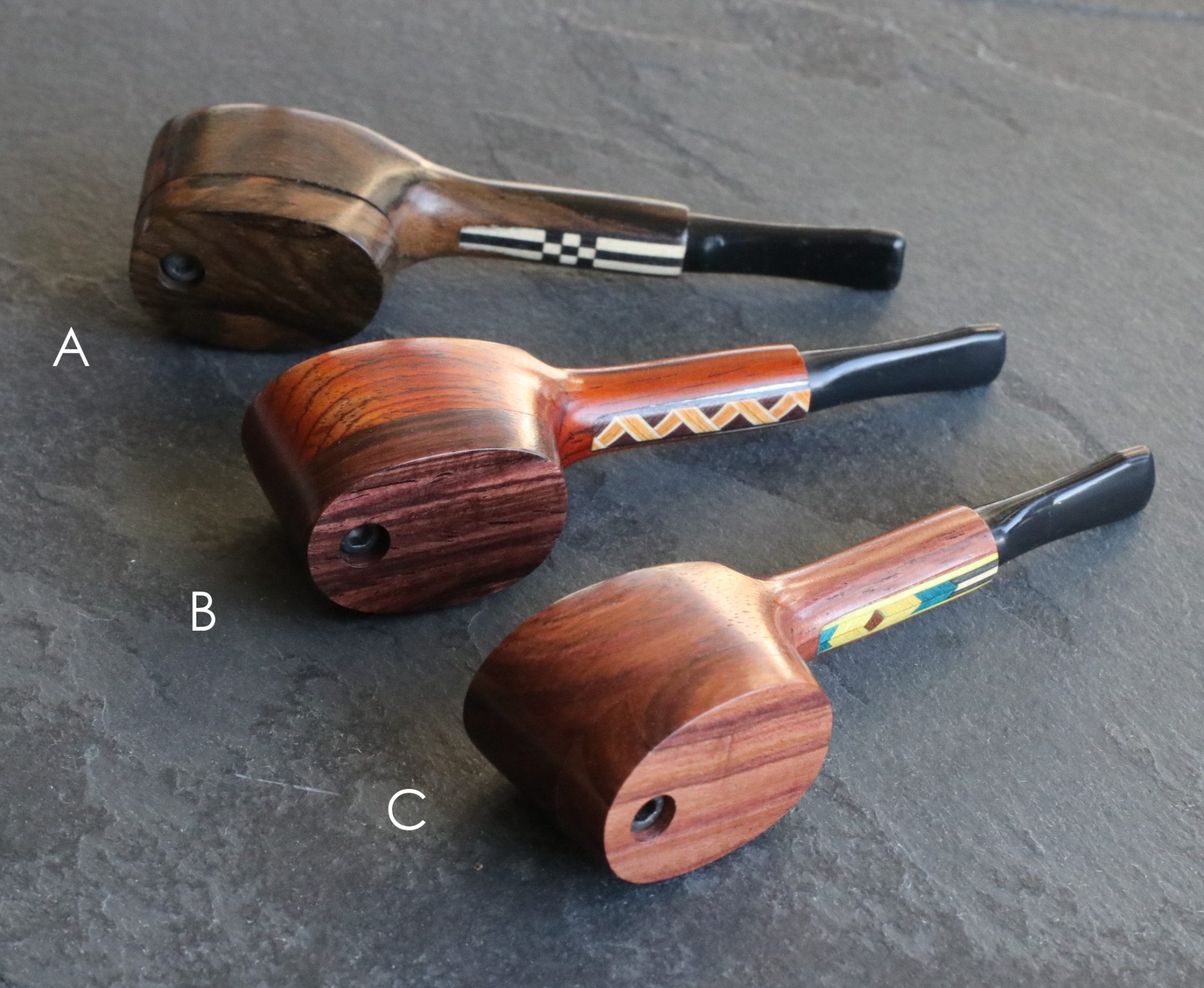 4" Exotic Wood Tribal Wood Pipe PRO 420 Smoke Shop - PRO420