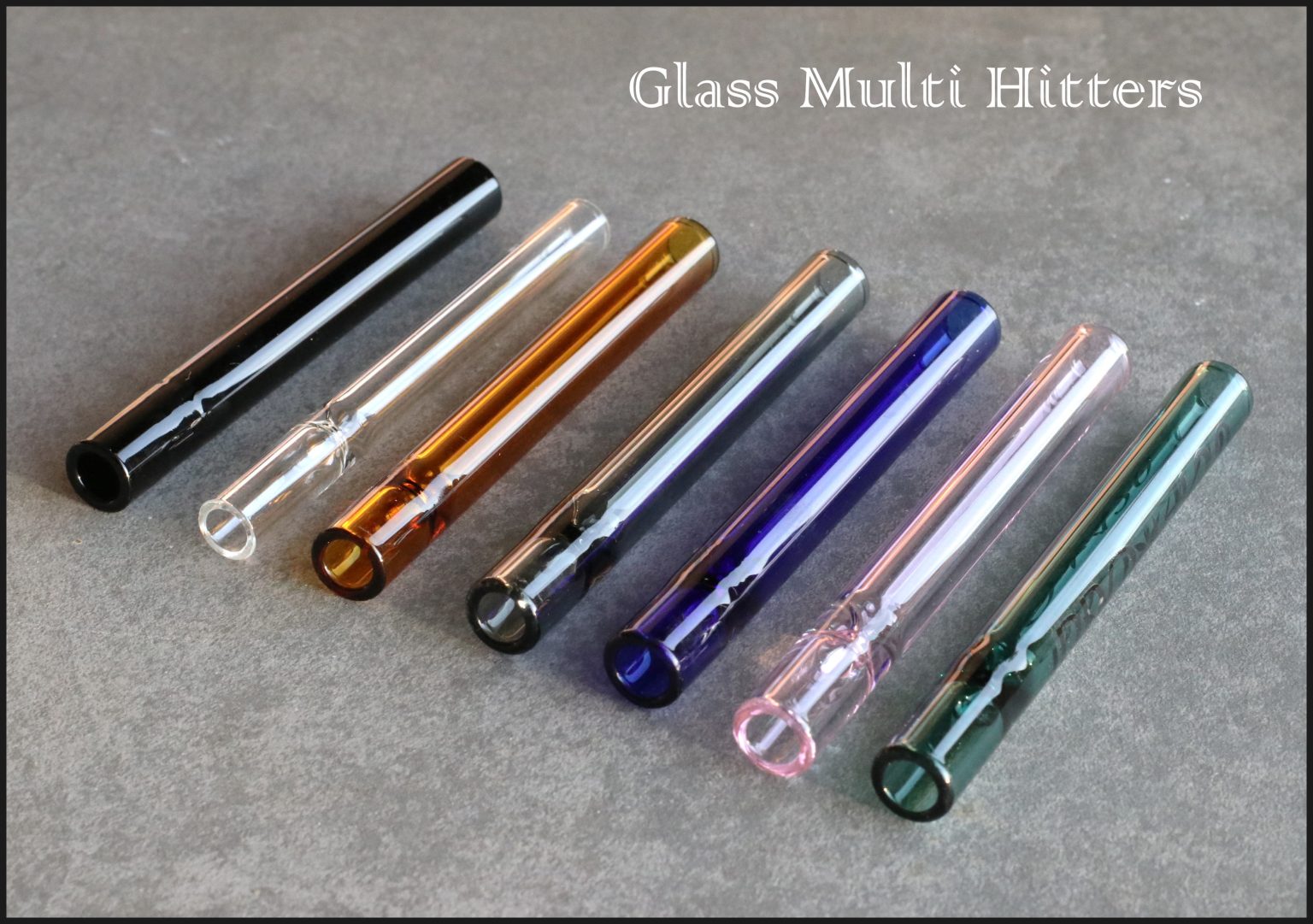 4″ Glass Tube Pipes – Extra Thick, Deep Bowl, 7 Colors