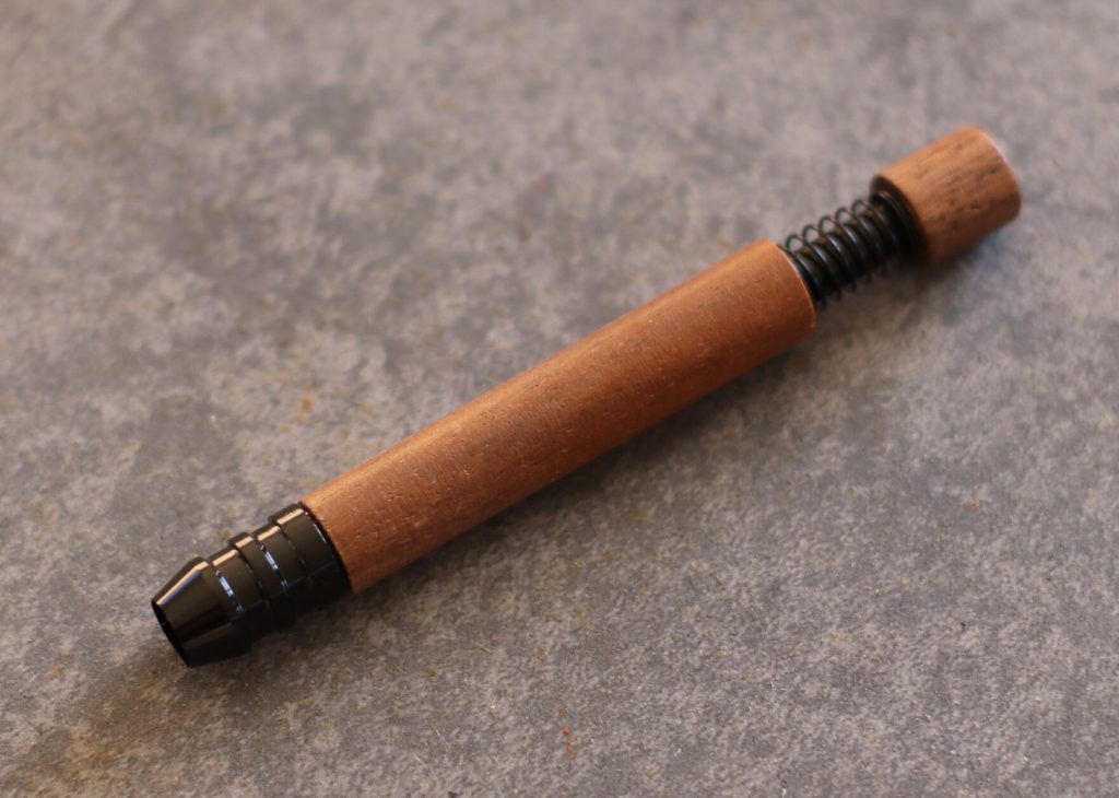 Spring Loaded Walnut One Hitter PRO 420 Smoke Shop