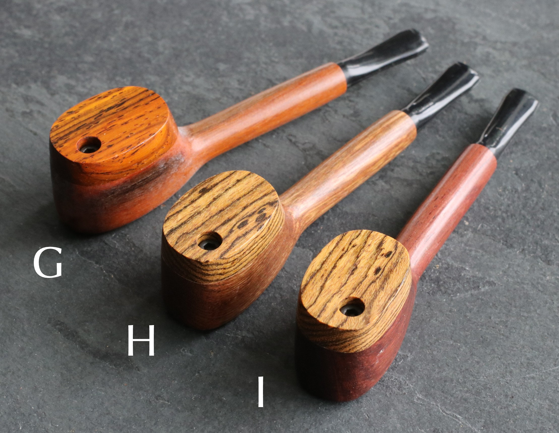 Exotic Wood Swivel Lid Pipe – 4.5″ Smoking Bowl