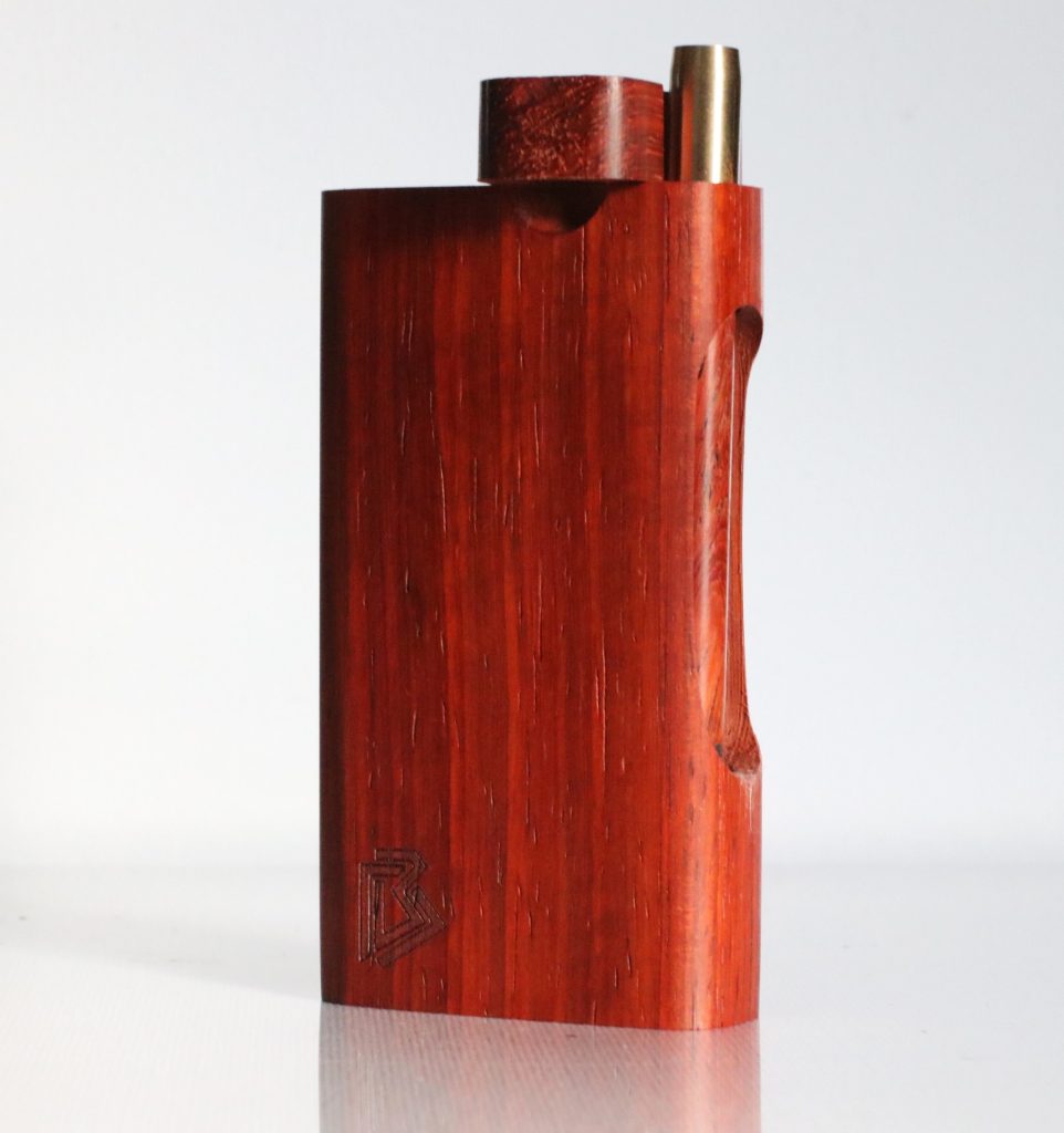 4″ Padauk Dugout & One Hitter Pipe-Branded Dugouts - PRO 420